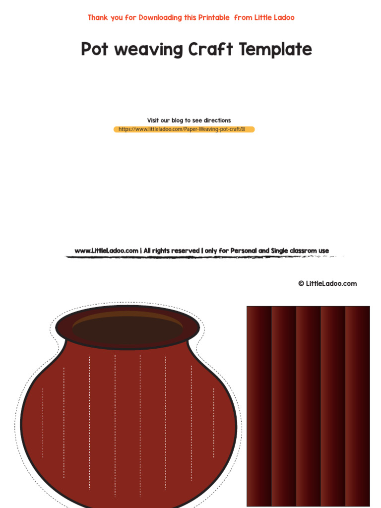 Free Printable Pot Weaving Template | PDF