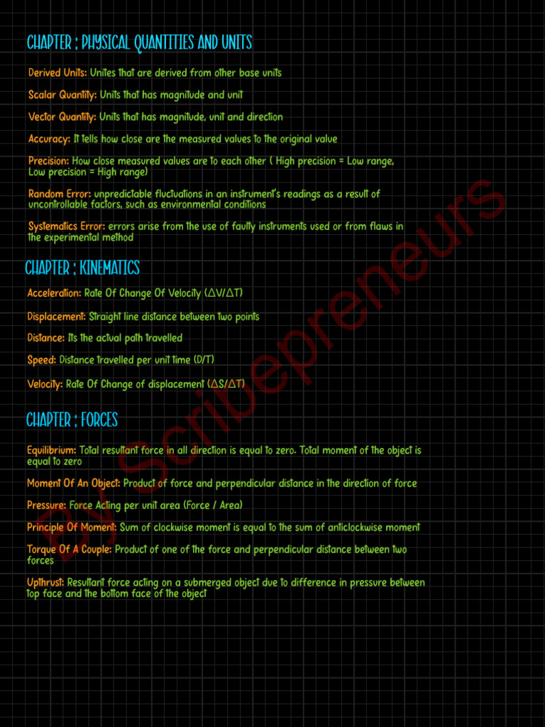 Definitions Physics p2 | PDF | Waves | Force