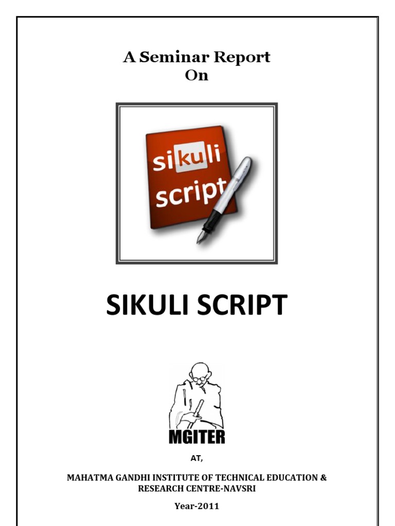 Sikuliscript Overview by Student | PDF | Graphical User Interfaces | Scripting Language