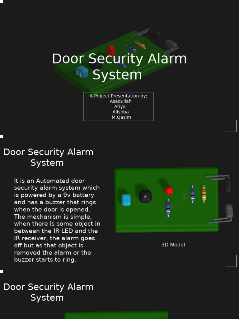 Door Security Alarm Presentation | PDF | Light Emitting Diode | Infrared