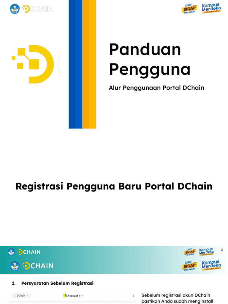 Panduan Portal Dchain | PDF