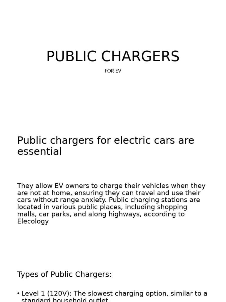 Public Chargers | PDF