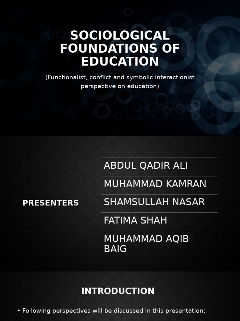 Sociological Foundations of Education Qadir | PDF | Social Inequality ...