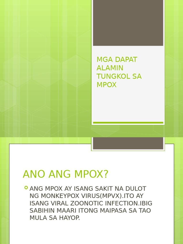 Mga Dapat Alamin Tungkol Sa Mpox | PDF