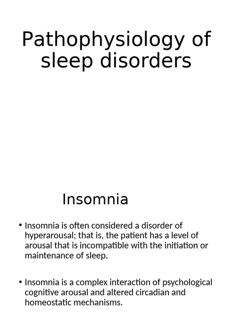Pathophysiology of Slee Disorders New | PDF