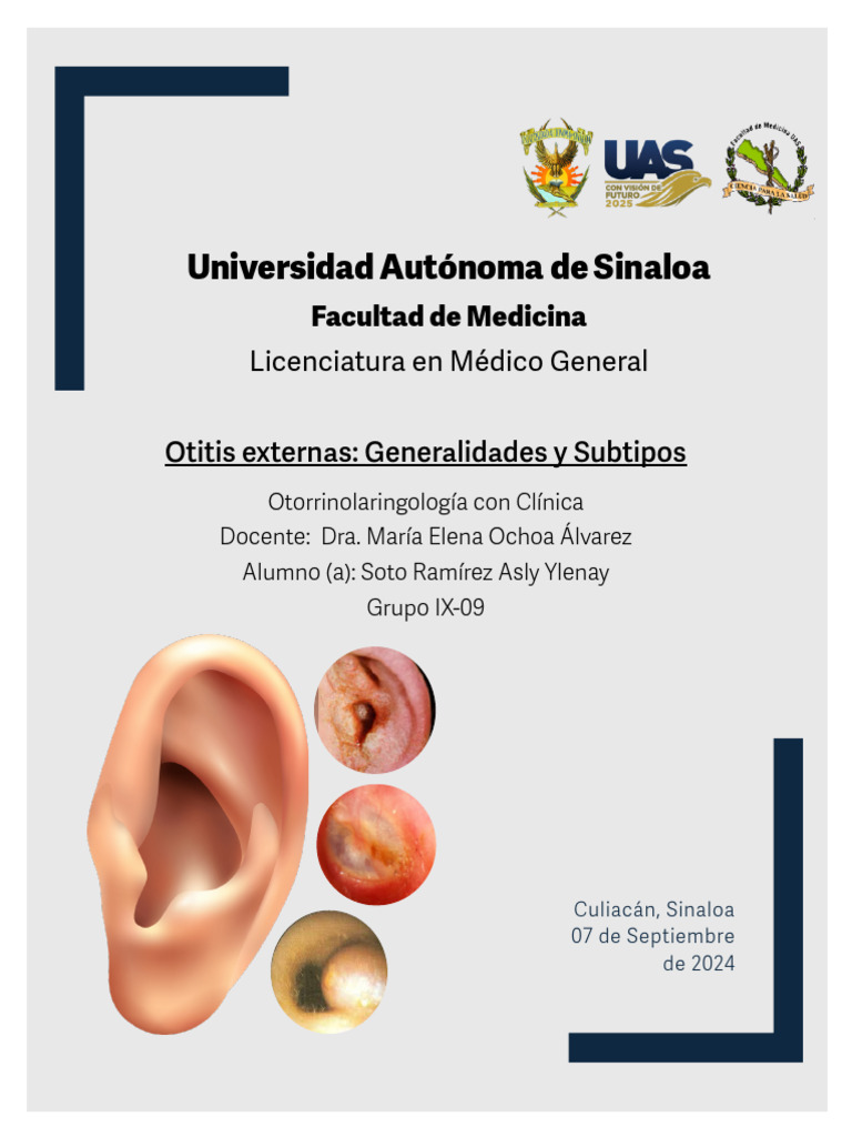 Generalidades y subtipos de otitis externa | PDF | Epidemiología ...