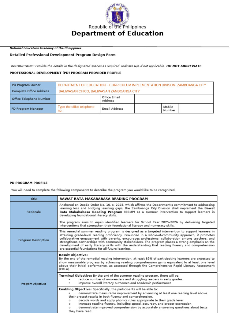 Final-Neap Program Design BBM Program Sjges | PDF | Cognitive Science | Learning