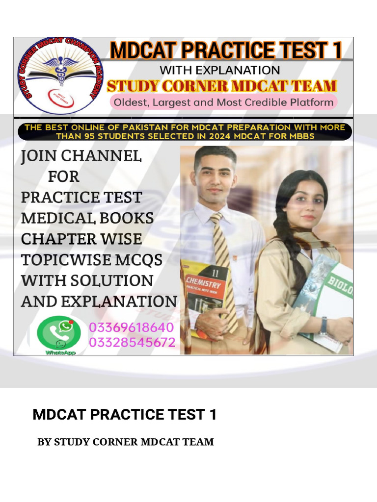MDCAT Biology Practice Test 1 | PDF | Kidney | Chemistry