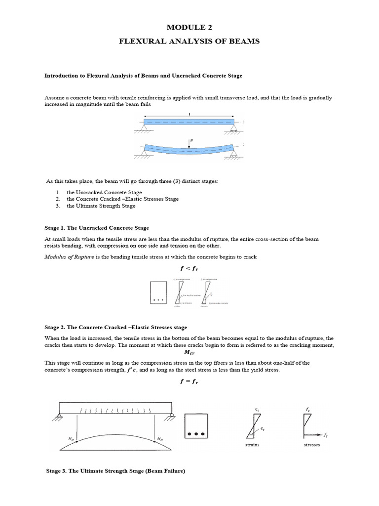Flexural Analysis of Concrete Beams | PDF | Beam (Structure) | Bending