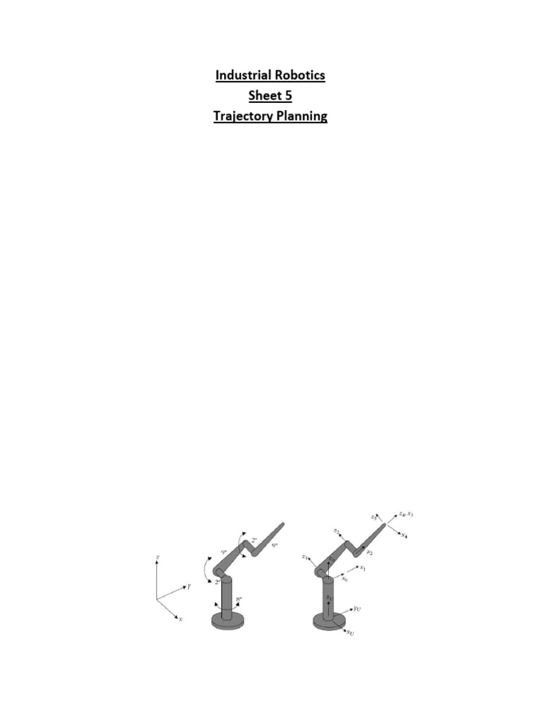 Sheet 5 Trajectory Planning | PDF