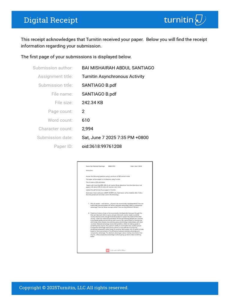 Turnitin Digital Receipt - Turnitin Asynchronous Activity - BAI ...