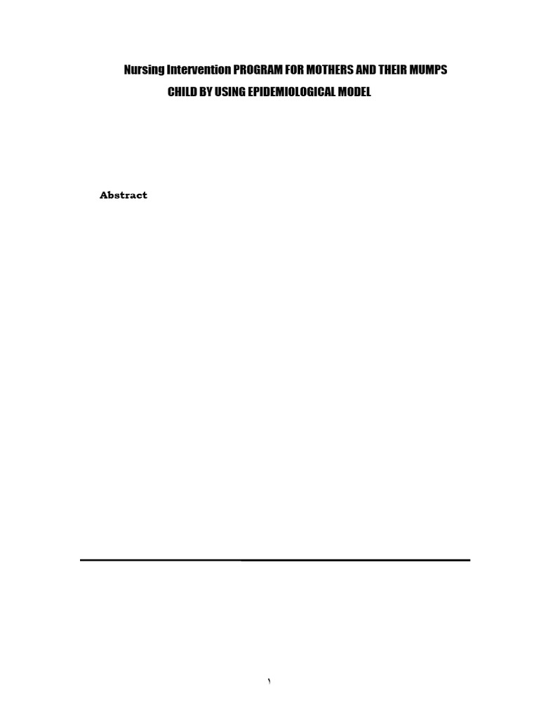 Mahbouba Sobhy Abd El Aziz - Final Mumps | PDF | Infection | Medical Specialties