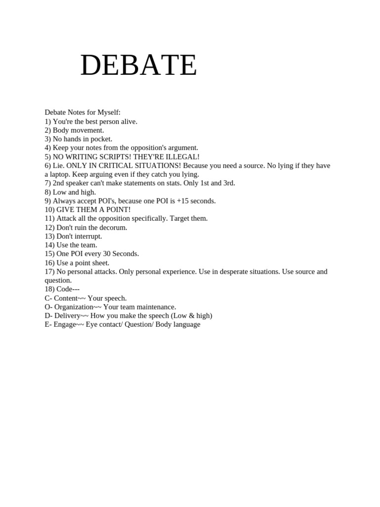 Debate Tips | PDF