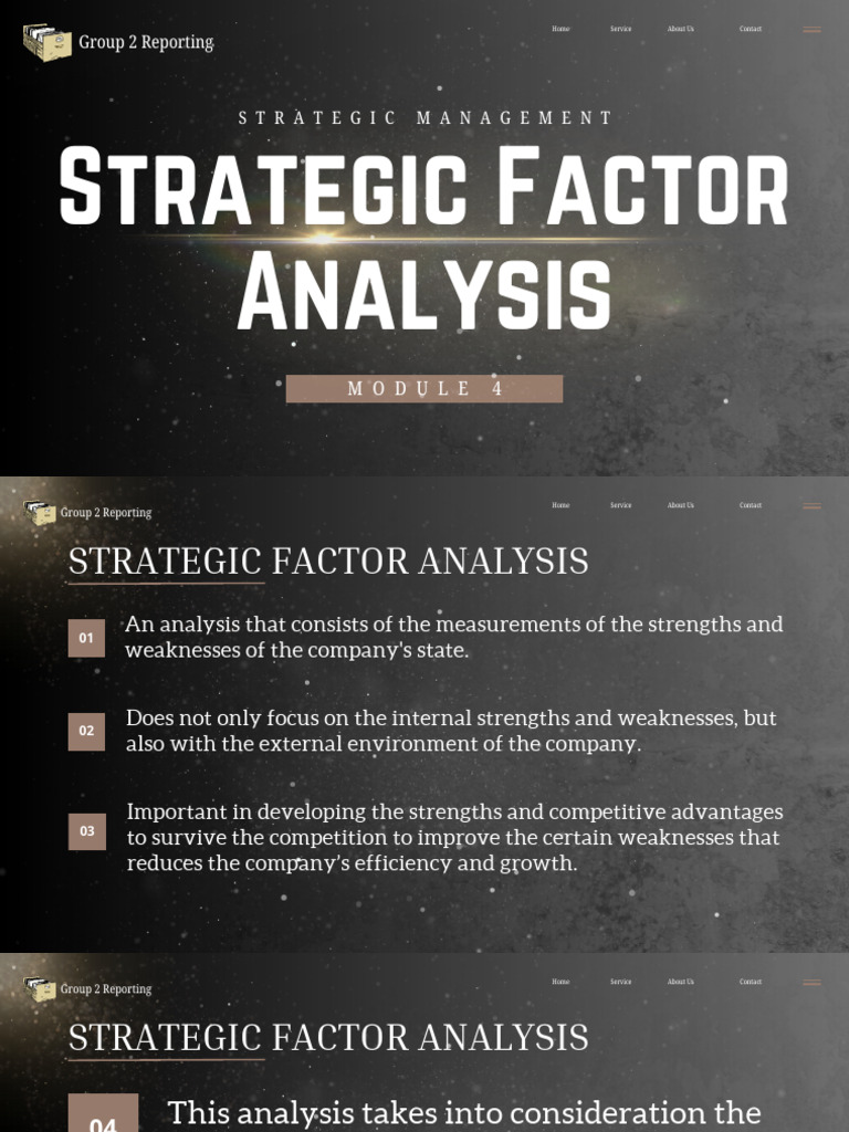 Strategic Factor Analysis Compressed | PDF | Business