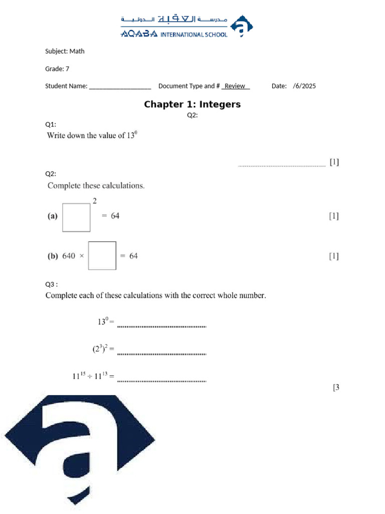 Worksheet Grade 7 | PDF