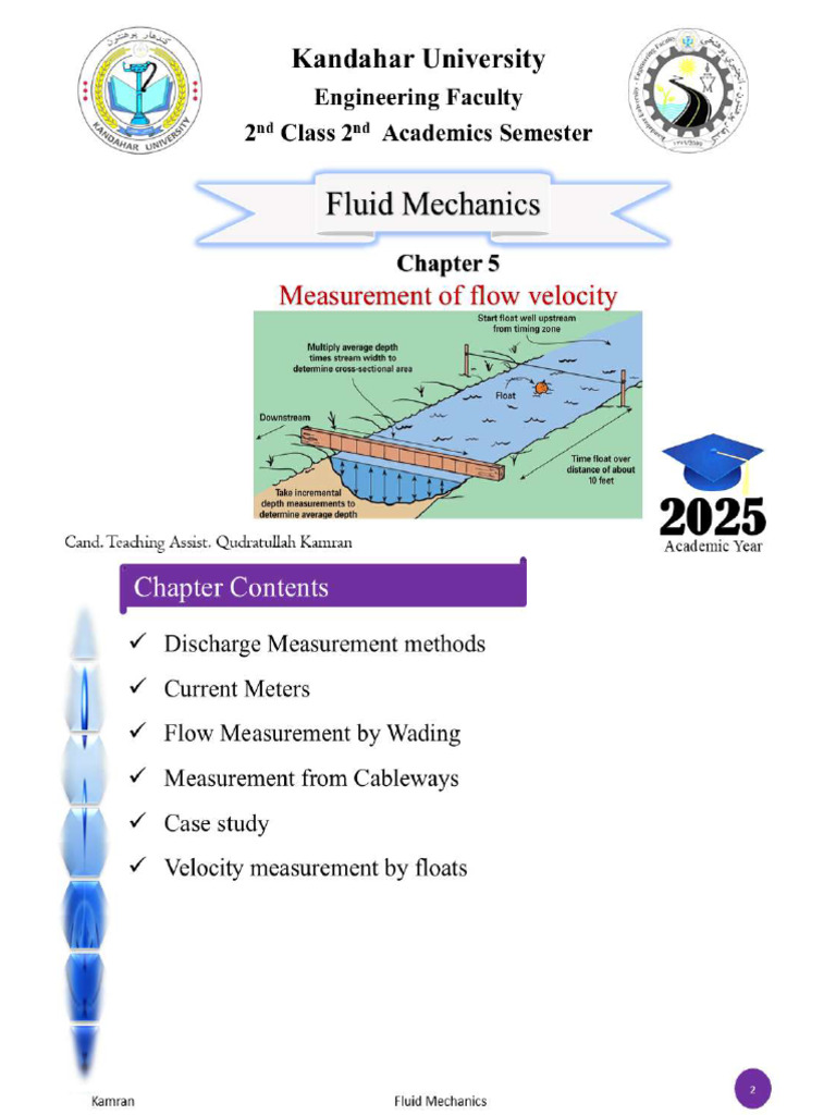 Chapter 5 (Measurement of Flow Velocity) | PDF