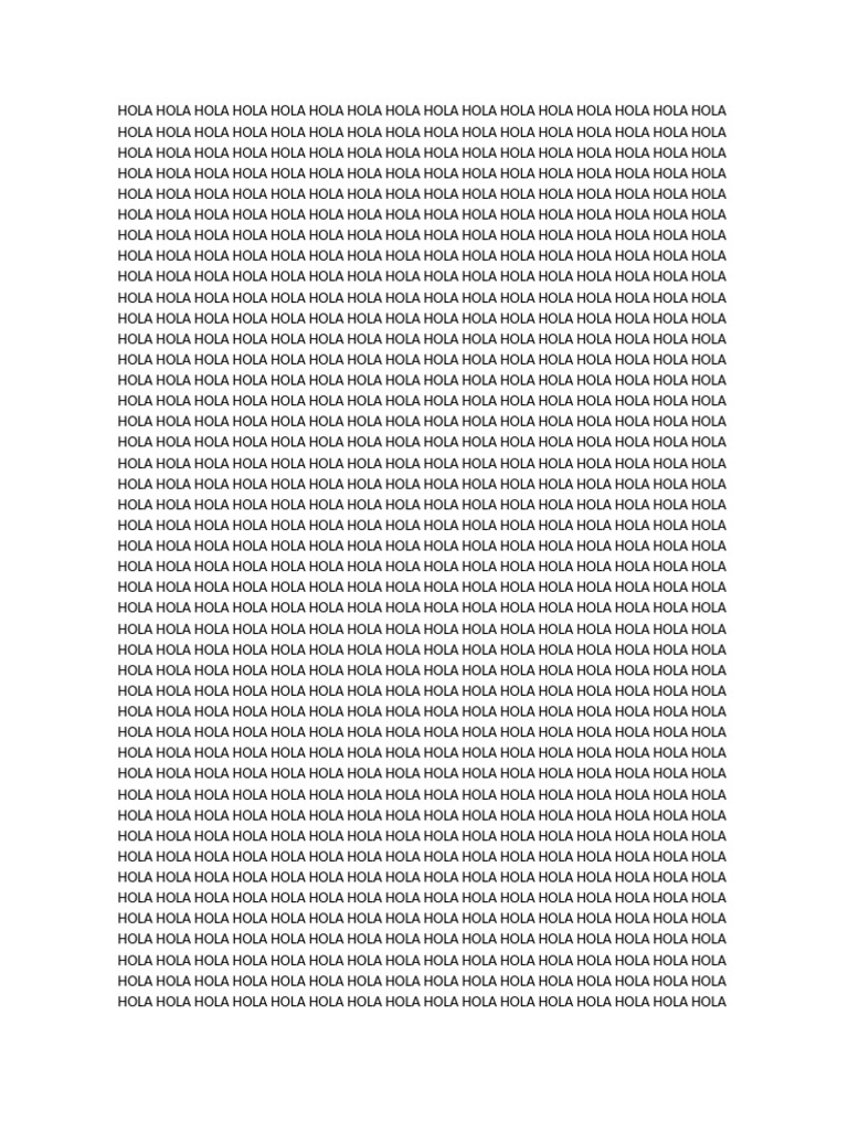 HOLA | PDF