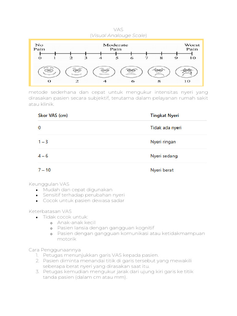Skala Nyeri: VAS dan VDS Explained | PDF