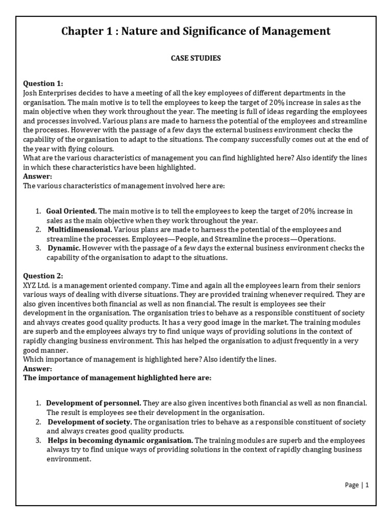 Chapter 1 Business Studies Case Study | PDF | Economies | Business