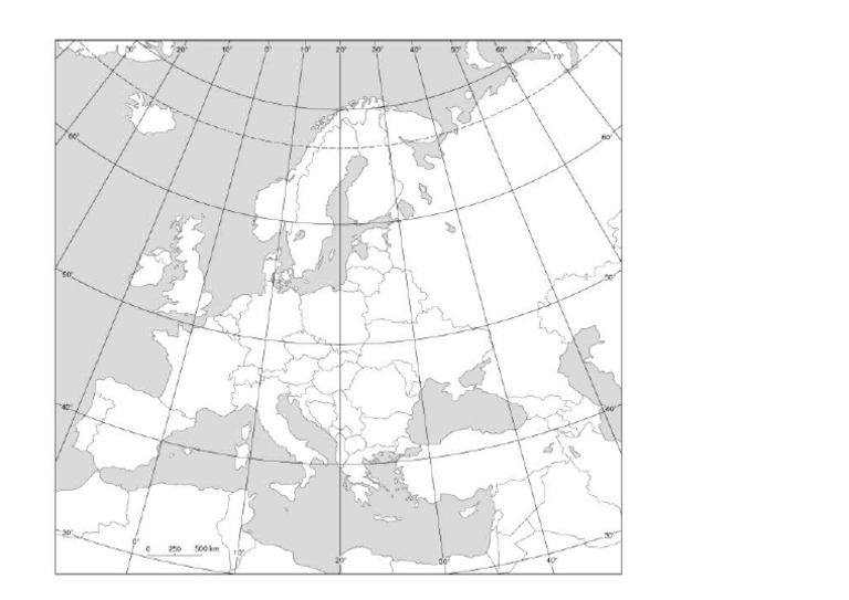 Podzial Polityczny Europy Mapa Konturowa | PDF