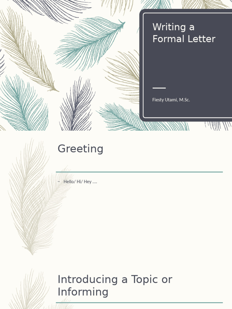 Formal Letter Writing Guide | PDF