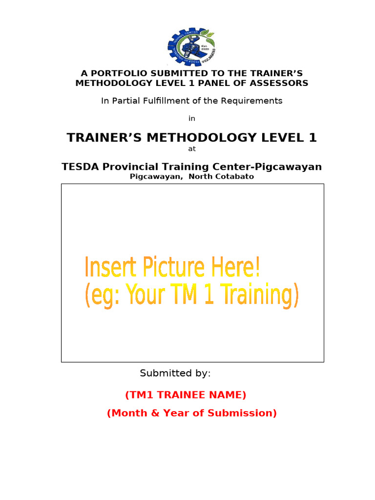 Tm1 Portfolio Template For Trainees 2023 Version | PDF | Learning | Methodology
