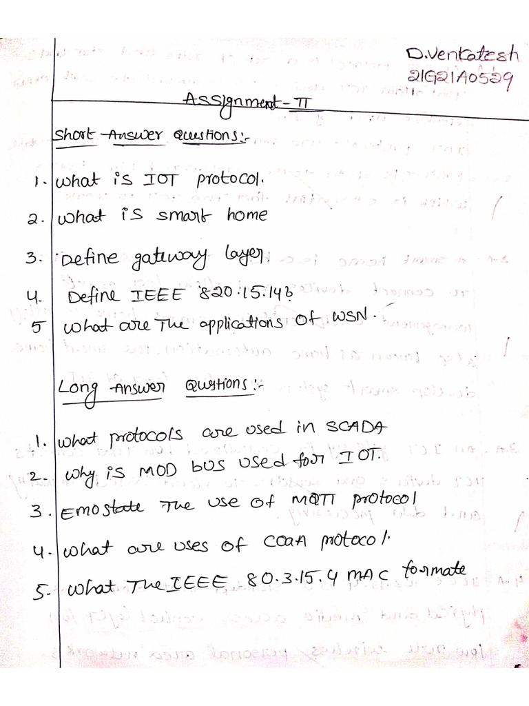 IOT Assignment 2 | PDF