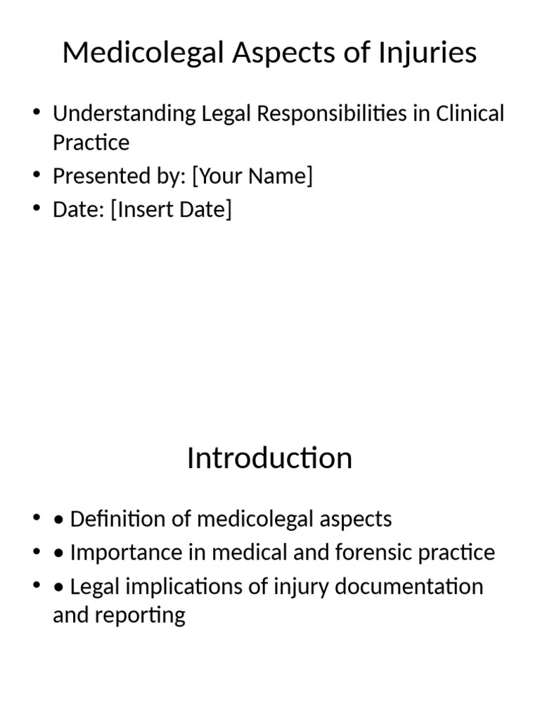 Medicolegal Aspects of Injuries | PDF