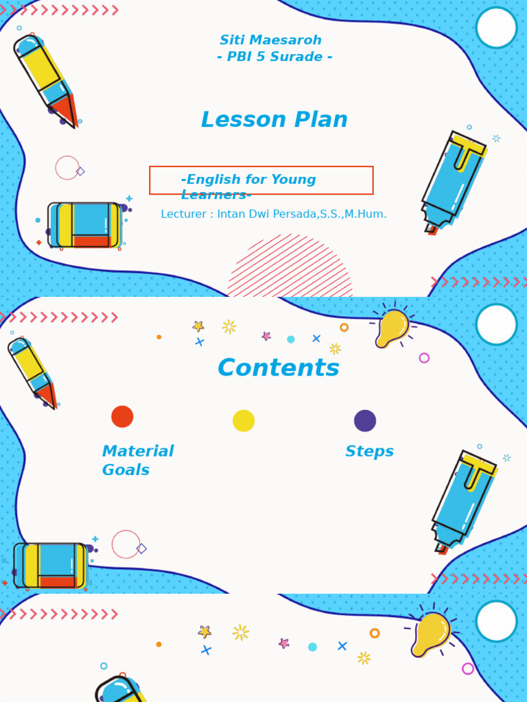 EYL Lessonplan SitiMaesaroh | PDF | Lesson Plan | Behavior Modification
