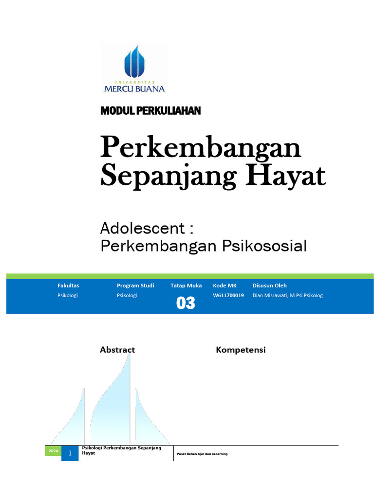 PSH 03. Adolescent, Perkembangan Psikososial | PDF