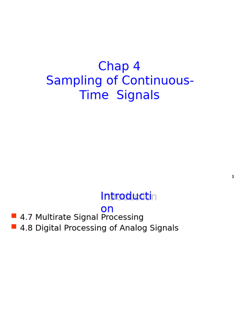 Lecture On Digital Signals Process | PDF | Sampling (Signal Processing ...
