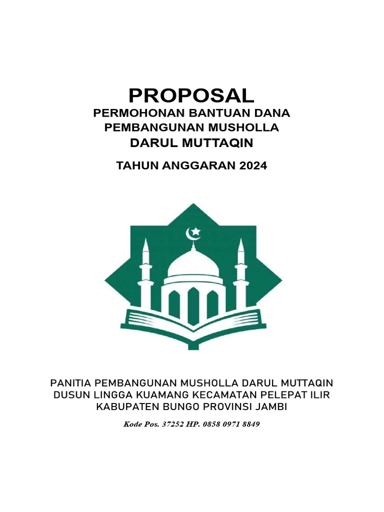 Proposal Musholla Darul Muttaqin - 2024 | PDF