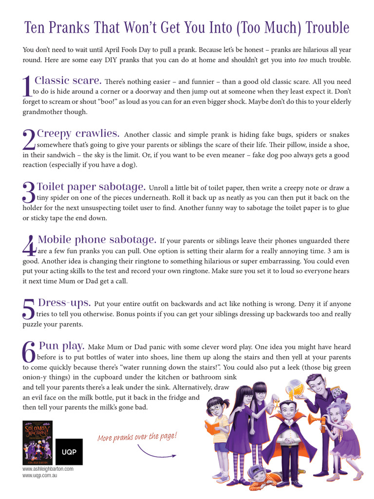 Fun Pranks for Year-Round Laughs | PDF | Pasta | Tofu