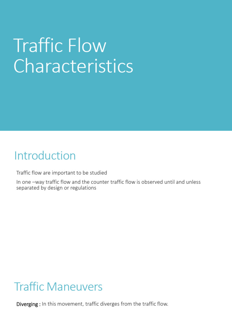 2.4 Traffic Flow Characteristics | PDF | Traffic | Road Safety