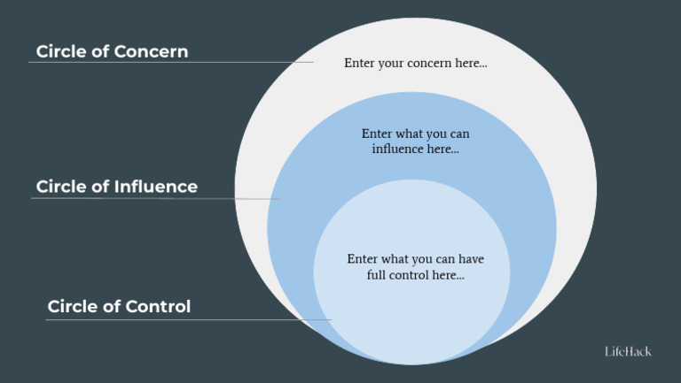 Circle of Control (Lifehack Template) | PDF