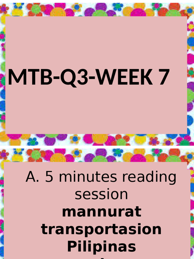 MTB PPT Week 7 Q3 | PDF