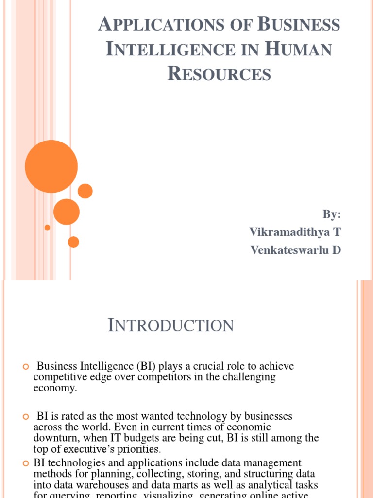 Applications of BI in HR | PDF | Business Intelligence | Sas (Software)