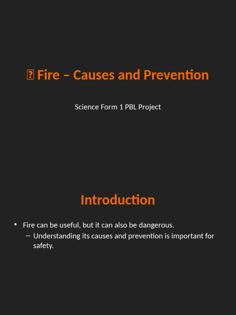 Fire PBL Presentation Styled | PDF