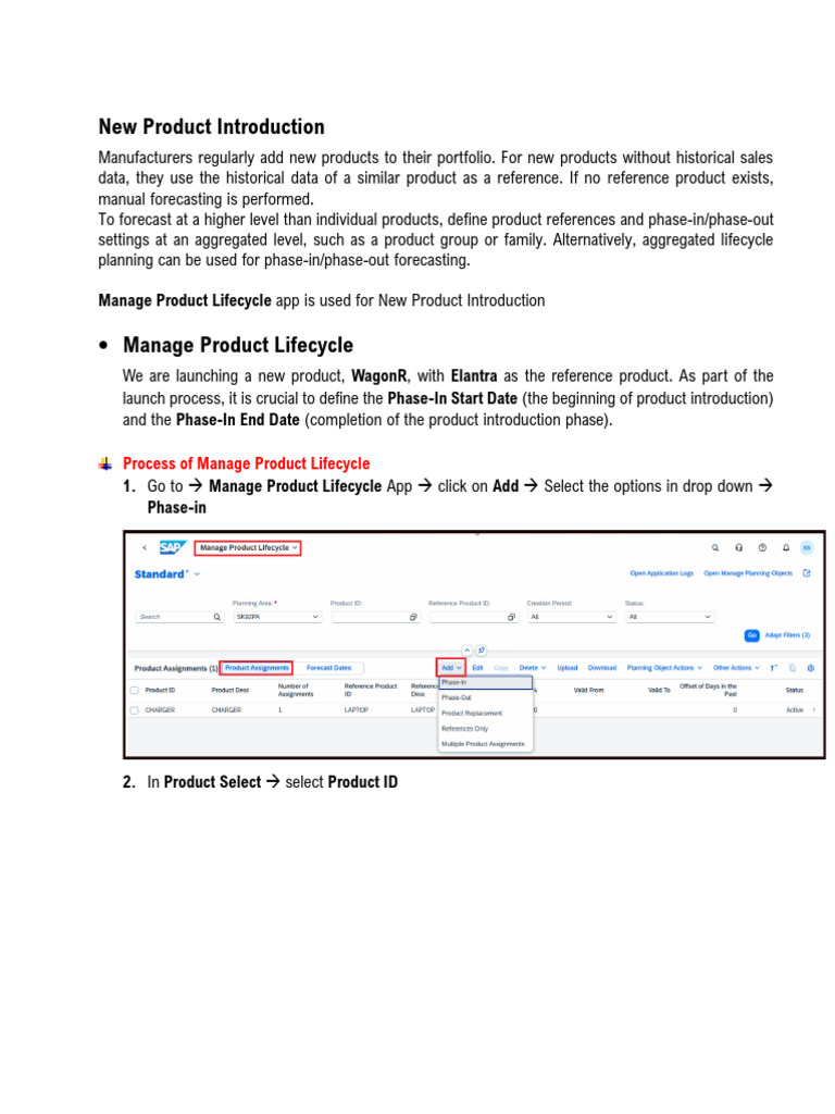 New Product Introduction in SAP IBP | PDF | Forecasting | Moving Average