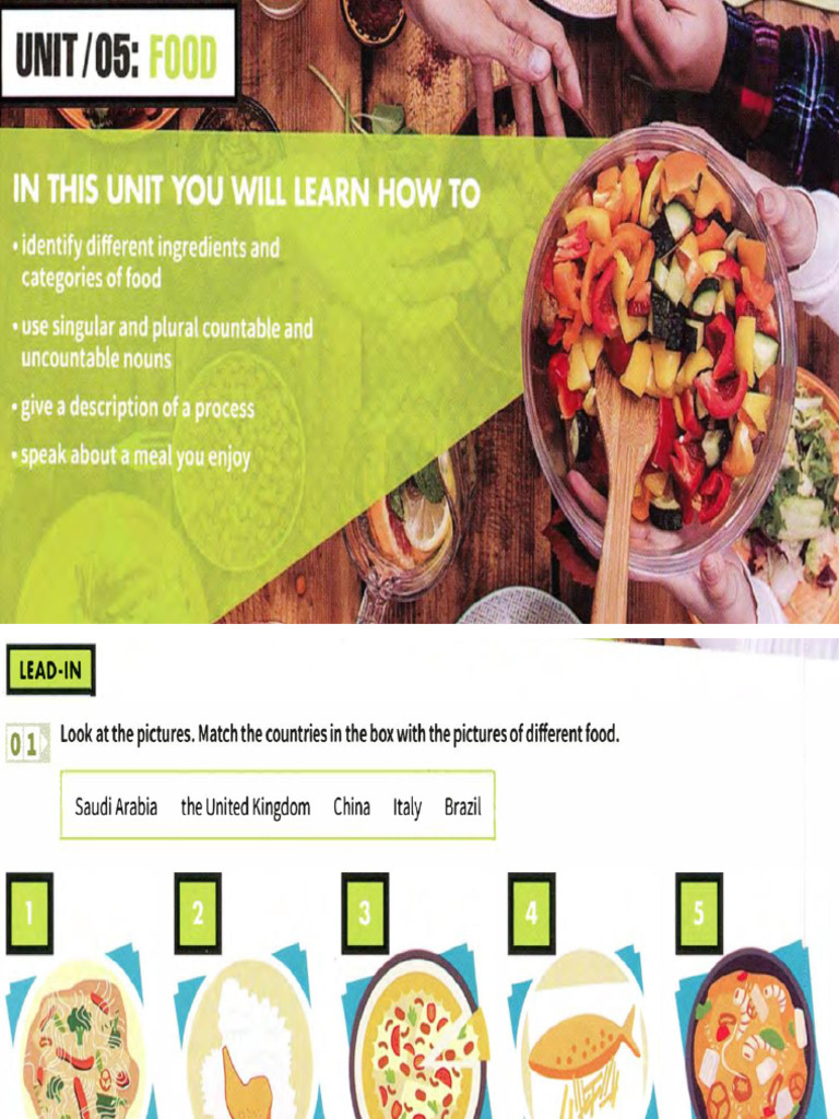 Unit 5 Food | PDF