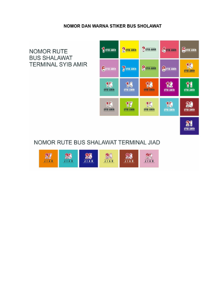 Rute Bus Shalawat Tahun 1446h-2025m | PDF