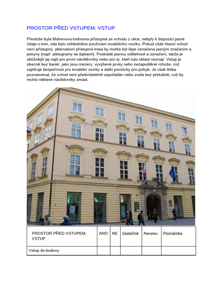 Prostor Před Vstupem, Vstup | PDF