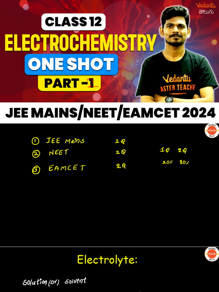 Electrochemistry One Shot Part 2 | PDF