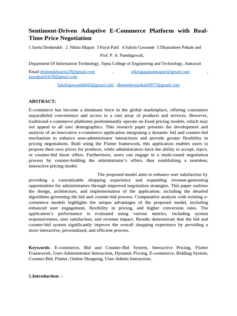 Formatted Research Paper | PDF | E Commerce | Auction