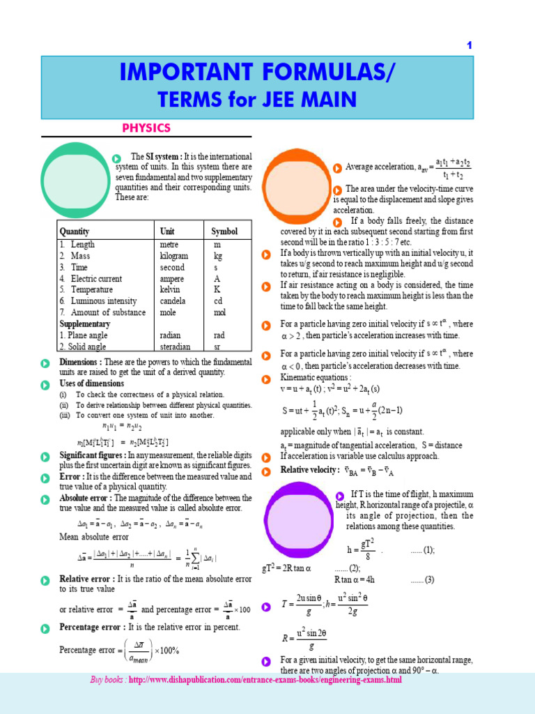 Physics Quick Revision Sheet | PDF | Waves | Series And Parallel Circuits