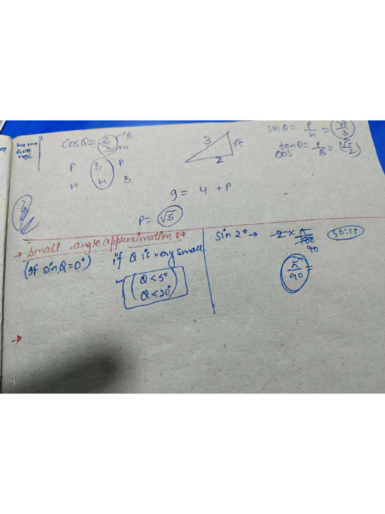 Small Angle Approximation For Neet | PDF
