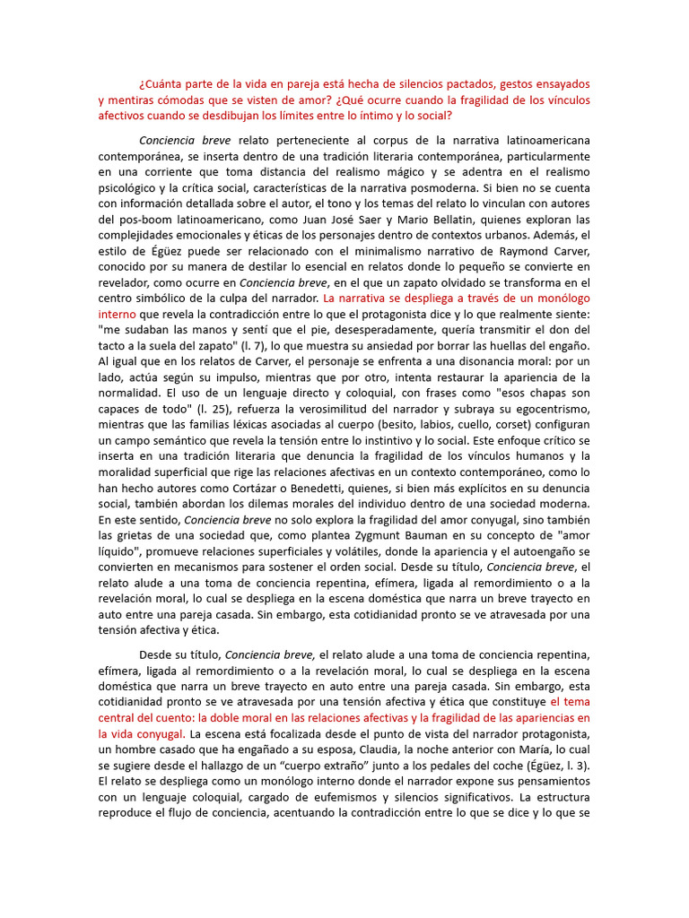 Análisis de "Conciencia Breve": Explorando La Complejidad de Los ...