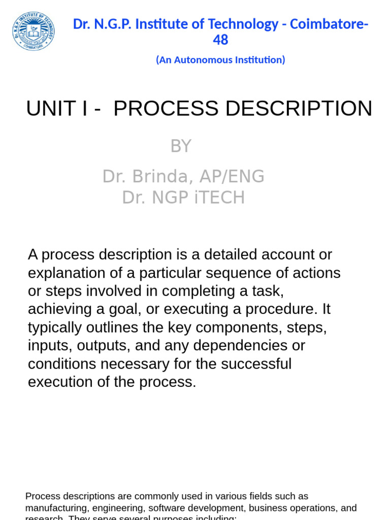 3 Process Description | PDF | Leather | Linguistics