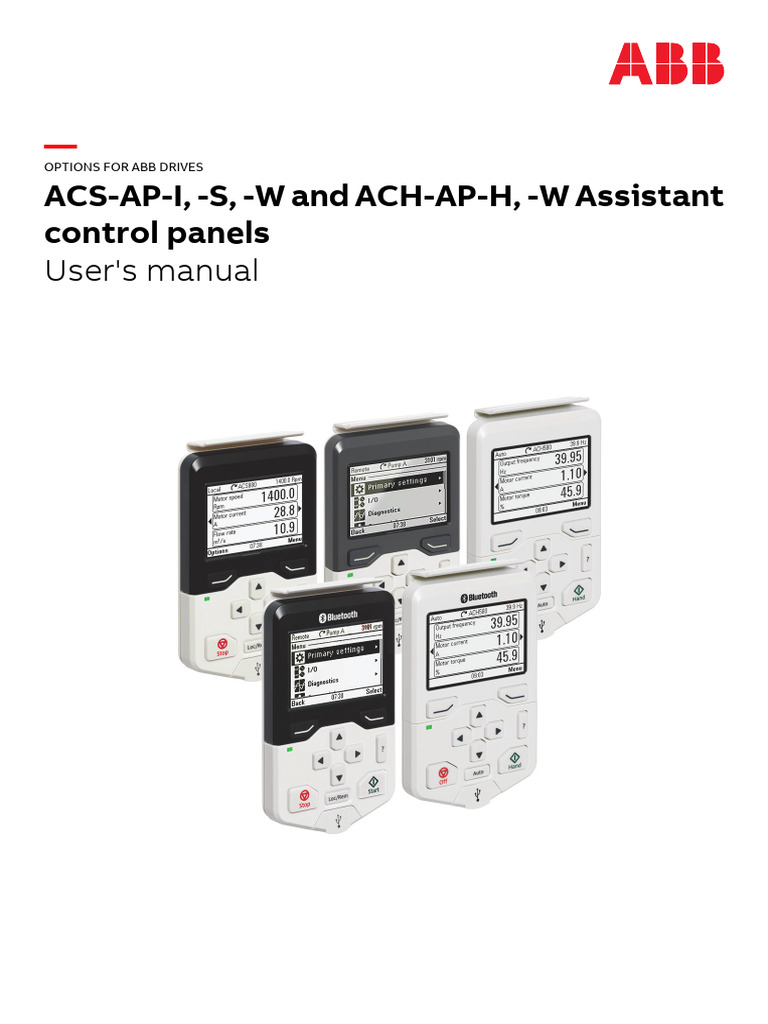 ABB Drives Control Panels Manual | PDF | Menu (Computing) | Bluetooth