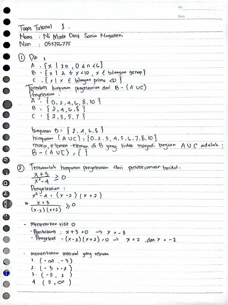 Ni Made Desy Sania Nugraheni 053756775 Espa4122 Tugas 1 | PDF